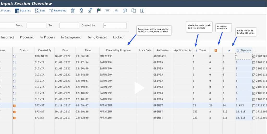 SM35 Batch Input Session Overview - www.sapworld.net