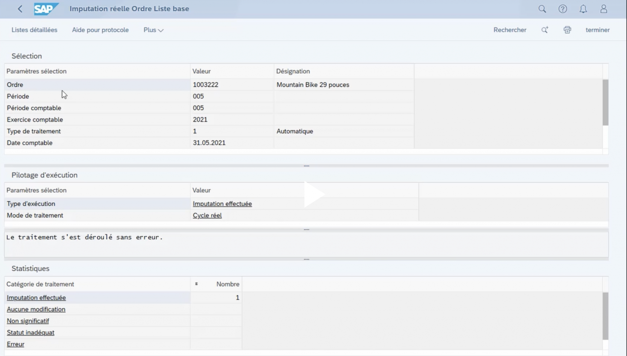 Clôturer un ordre de fabrication - www.sapworld.net