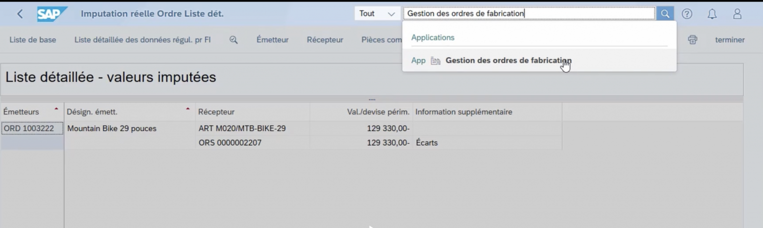 Clôturer un ordre de fabrication - www.sapworld.net