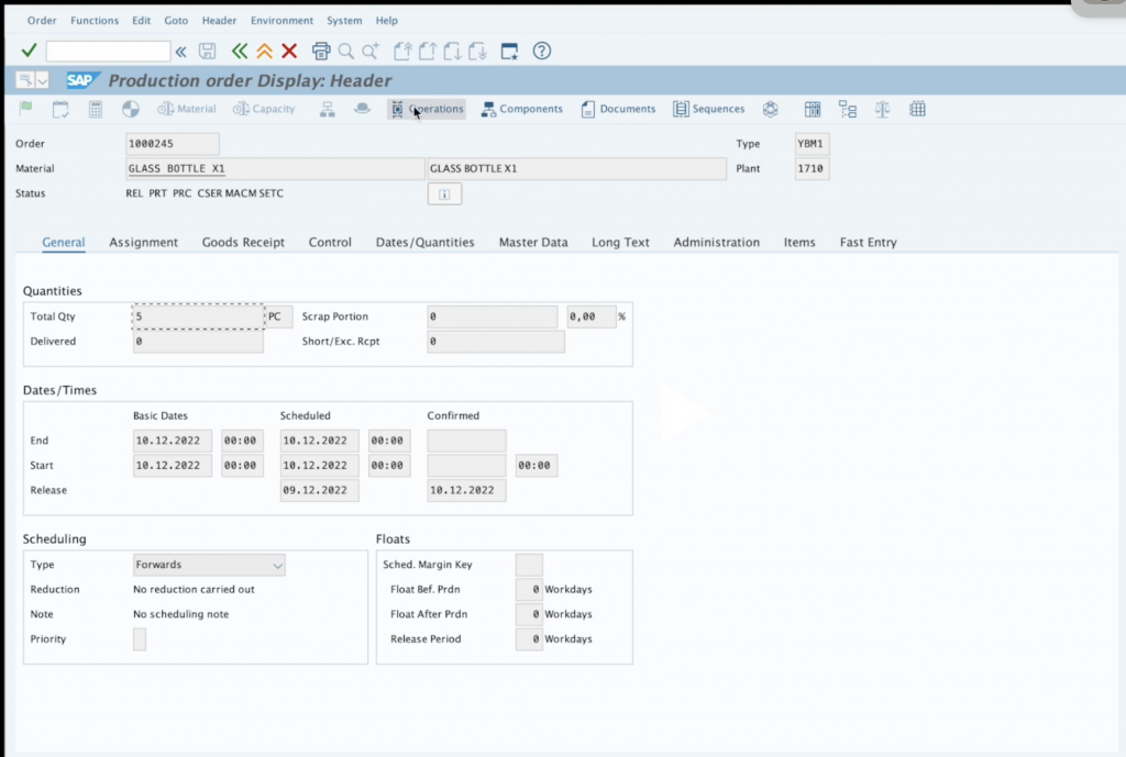 Liste des opérations et work center - www.sapworld.net