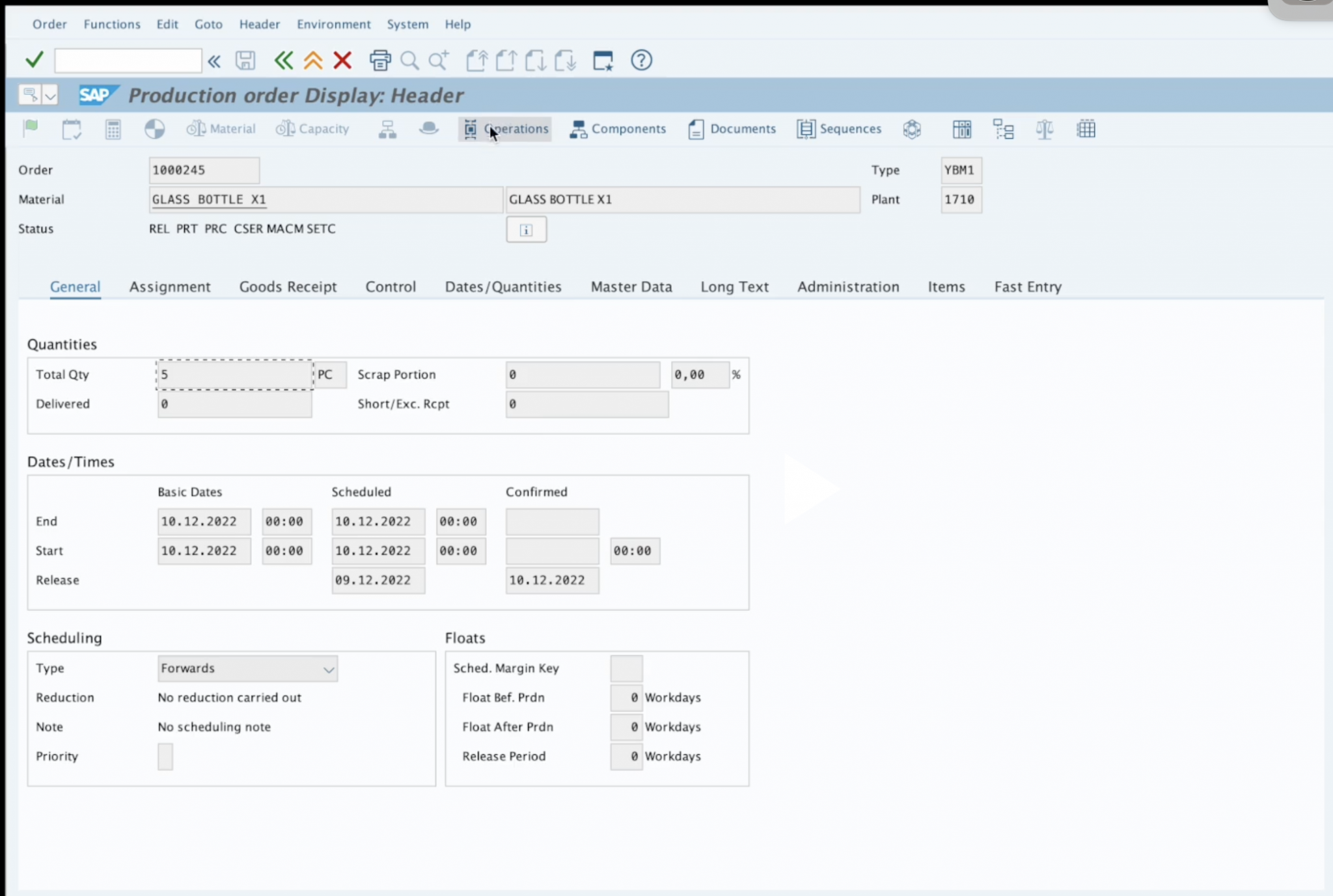 Liste des opérations et work center - www.sapworld.net